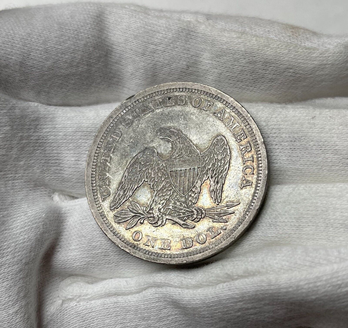 1843 Seated Liberty Silver Dollar - Nice AU+ -Choice Eye Appeal! Tough ...